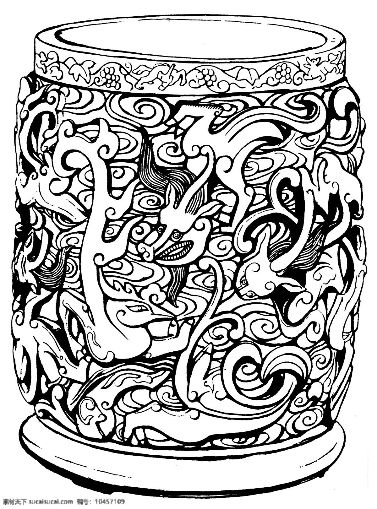 器物图案清代图案中国传统图案62素材图片下载-素材编号10457109-素材天下图库