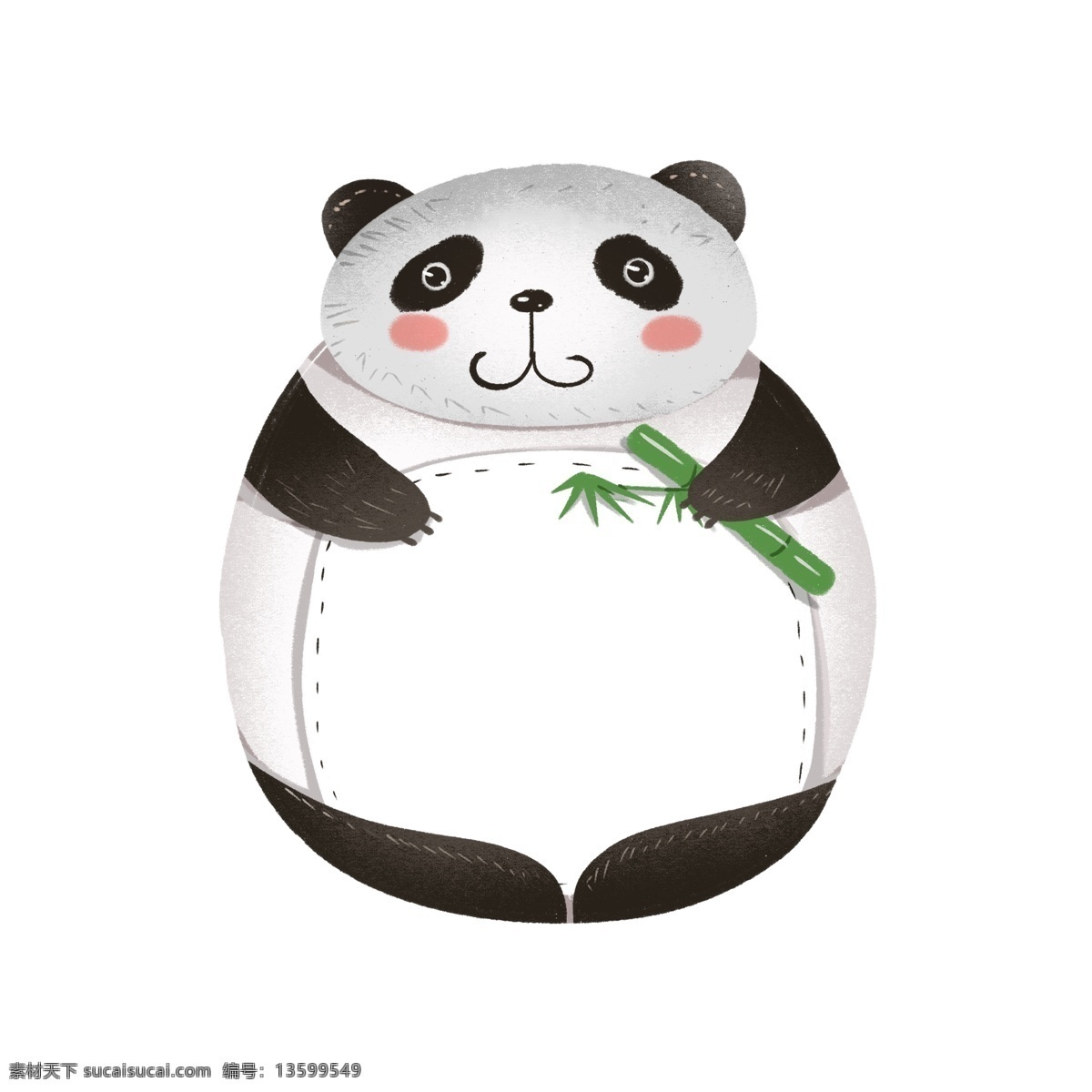 珍惜动物卡通边框大熊猫素材图片下载-素材编号13599549-素材天下图库